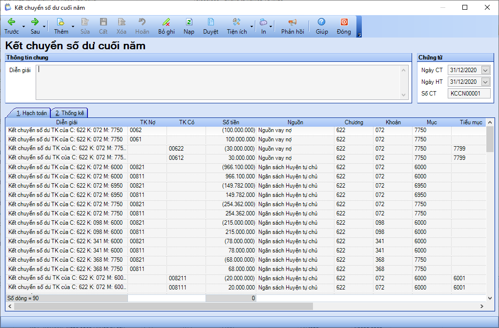 Khi in các báo cáo đối chiếu kho bạc và báo cáo quyết toán đặc thù TCTK ...
